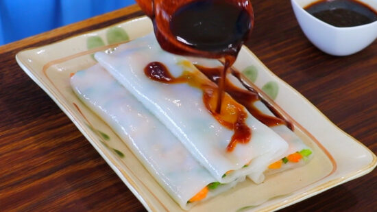 Dried Shrimp Cheung Fun Recipe - CiCi Li, Asian Home Cooking