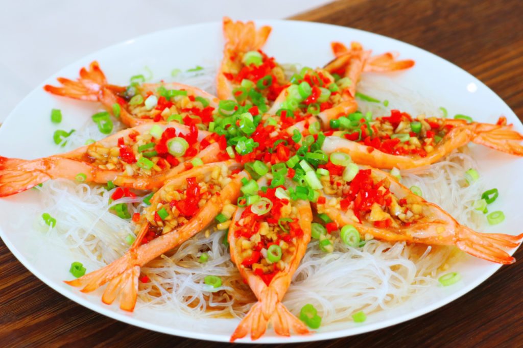 15-Min Steamed Garlic Shrimp Recipe - CiCi Li, Asian Home Cooking