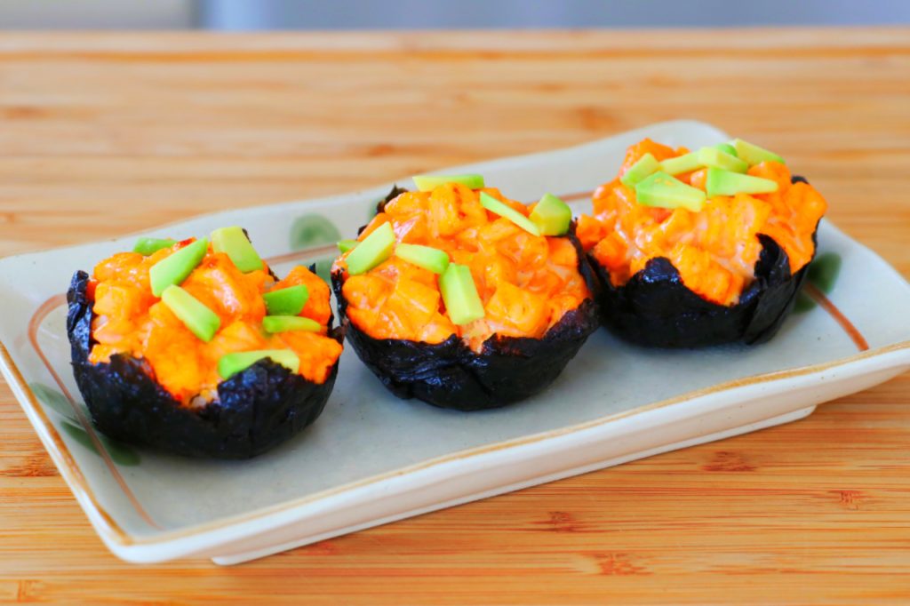 Baked Salmon Sushi Cups - CiCi Li, Asian Home Cooking